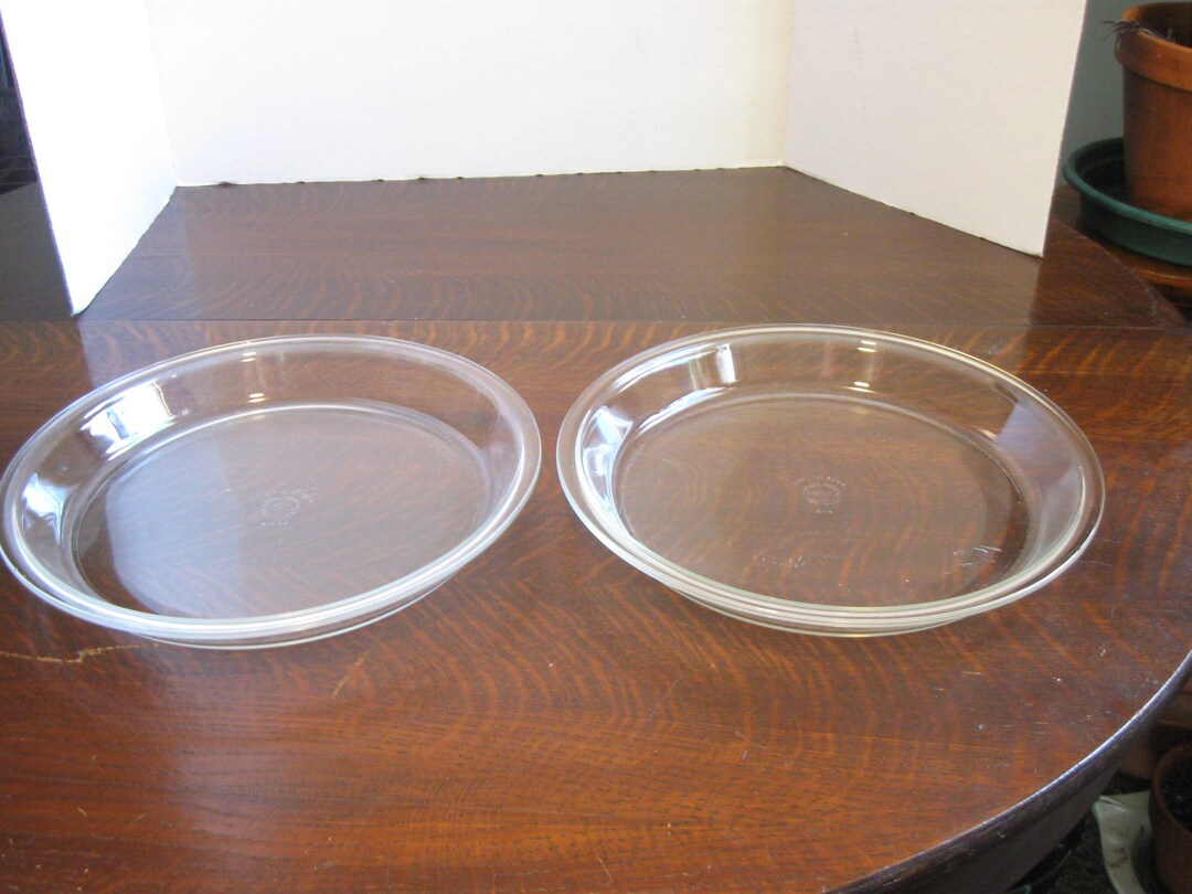 Vintage Set of Two Eleven Inch Pyrex Pie Plates Pyrex 11 Inch Glass Pie ...