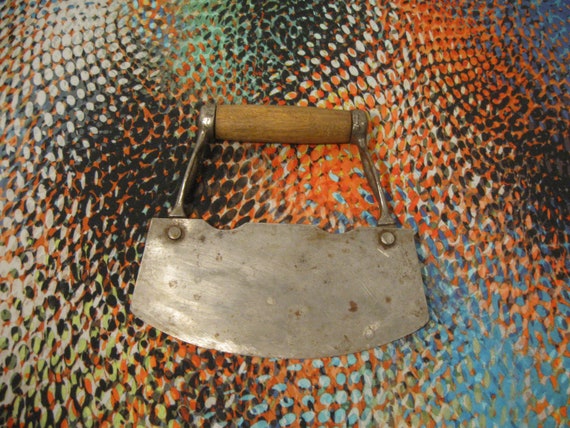 Antique Food Chopper With Wood Handle Single Blade Nice Design - Etsy
