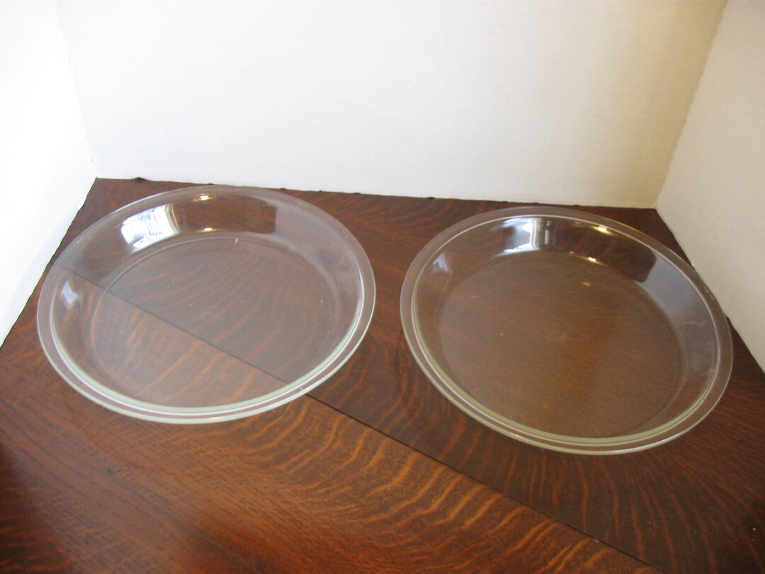 Vintage Pair of Pyrex 210 Pie Plates Set of Two Big Glass Pie Plates ...