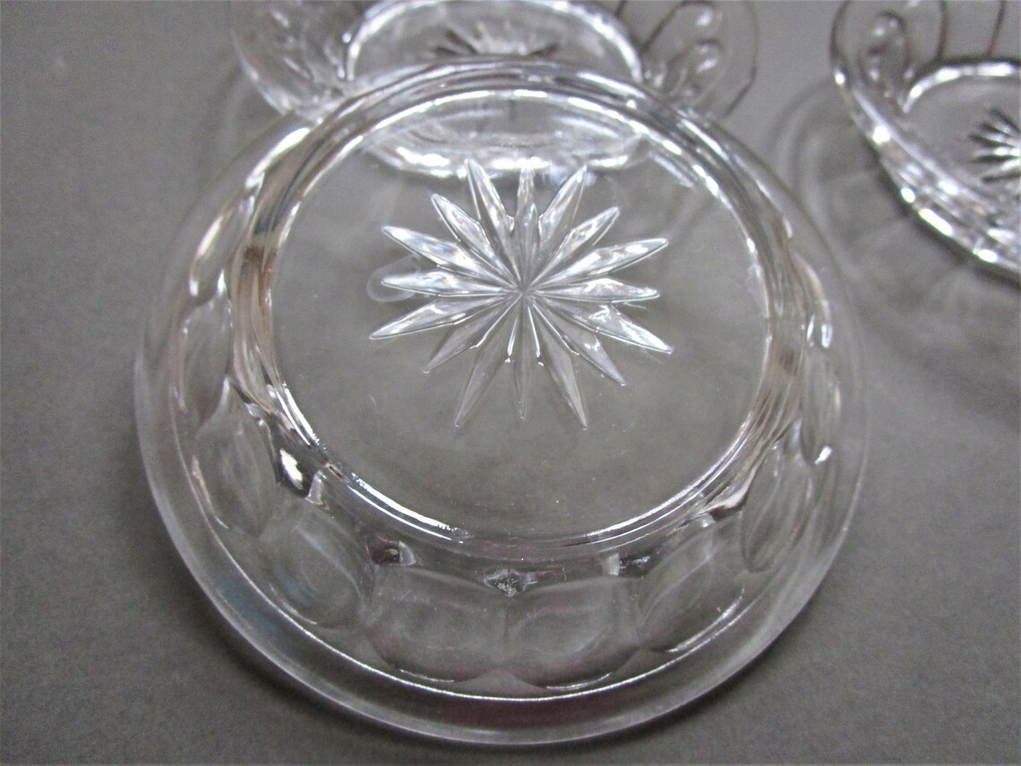 Three VINTAGE GLASS Dishes Pressed Glass Pin Dish Ring Dish - Etsy UK