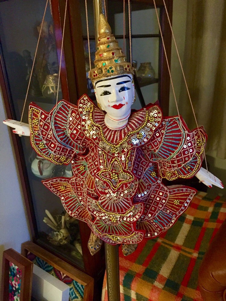 Vintage ASIAN Marionette Puppet HAND CRAFTED Indonesian - Etsy UK