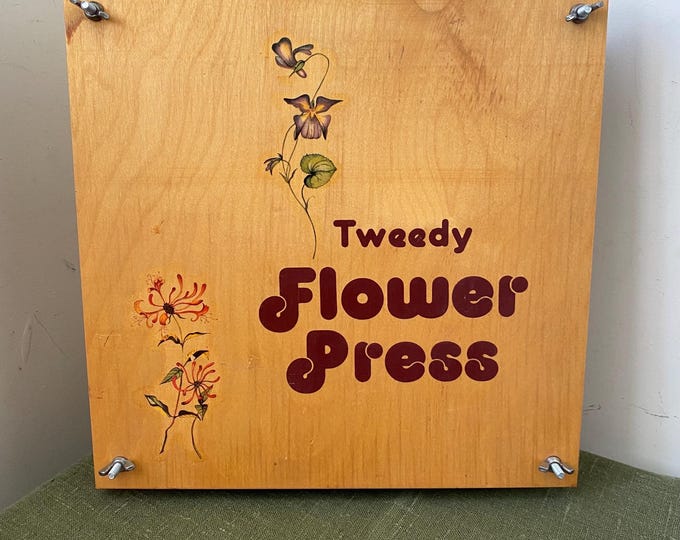 Extra Large Vintage TWEEDY FLOWER PRESS Retro Crafts Dried Flowers ...