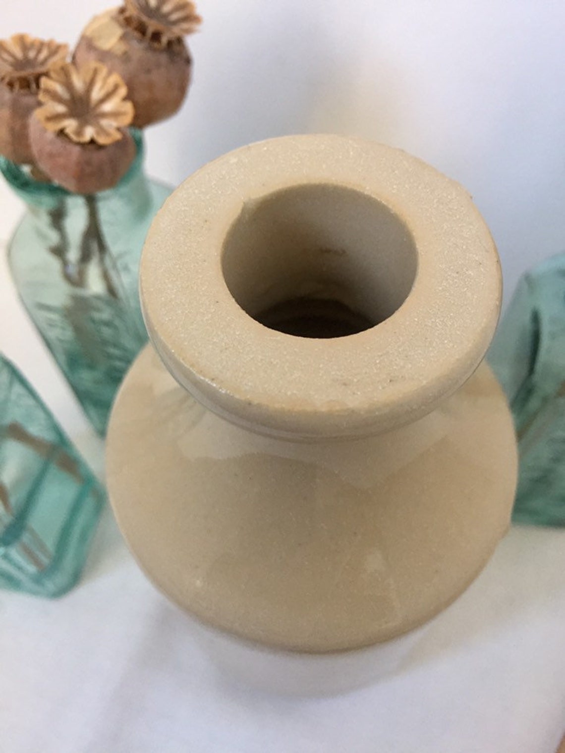 Antique VICTORIAN Stoneware INK BOTTLE Antique Home Decor | Etsy UK