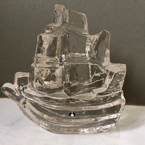 Mid Century Style PUKEBERG SWEDEN Art Glass Paperweight Chunky Glass ...