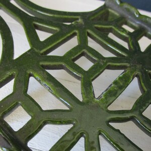 Antique Enamelled TRIVET Pot Stand Decorative Enamelled Stand Cast Iron ...