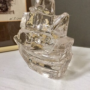 Mid Century Style PUKEBERG SWEDEN Art Glass Paperweight Chunky Glass ...