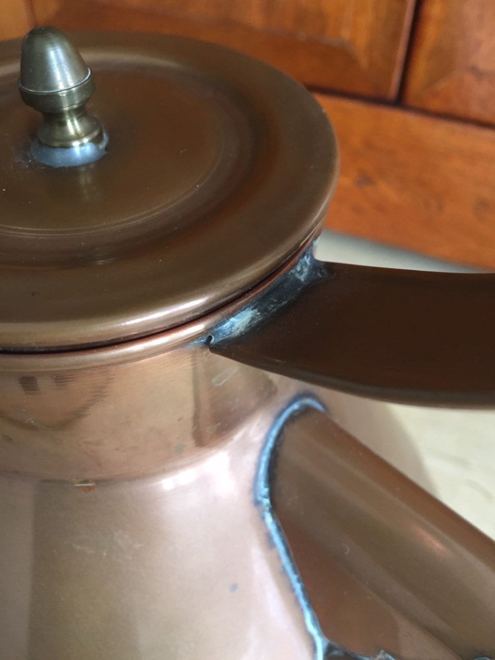 Antique Copper SHIP'S KETTLE Hand Made Copper Kettle Nautical / Coastal ...