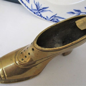 ONE Vintage Brass SHOE Ashtray VICTORIAN Shoe Brass Shoe Vintage ...