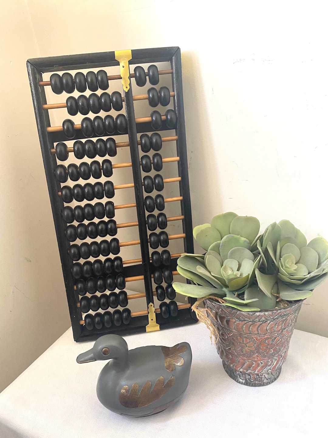 LARGE Vintage CHINESE Abacus Asian Counting Frame CHINOISERIE ...