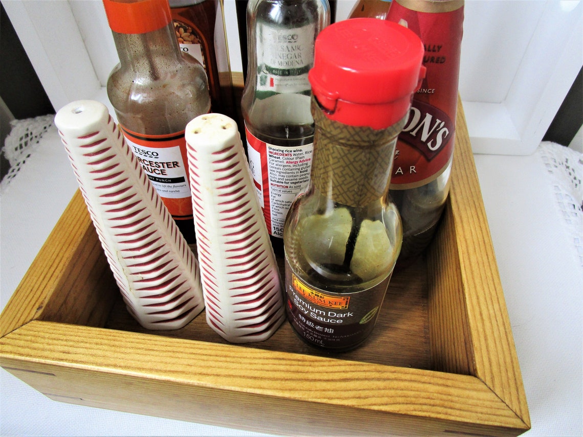 Condiments Tray KITCHEN/BATHROOM STORAGE Tray Handmade From - Etsy UK