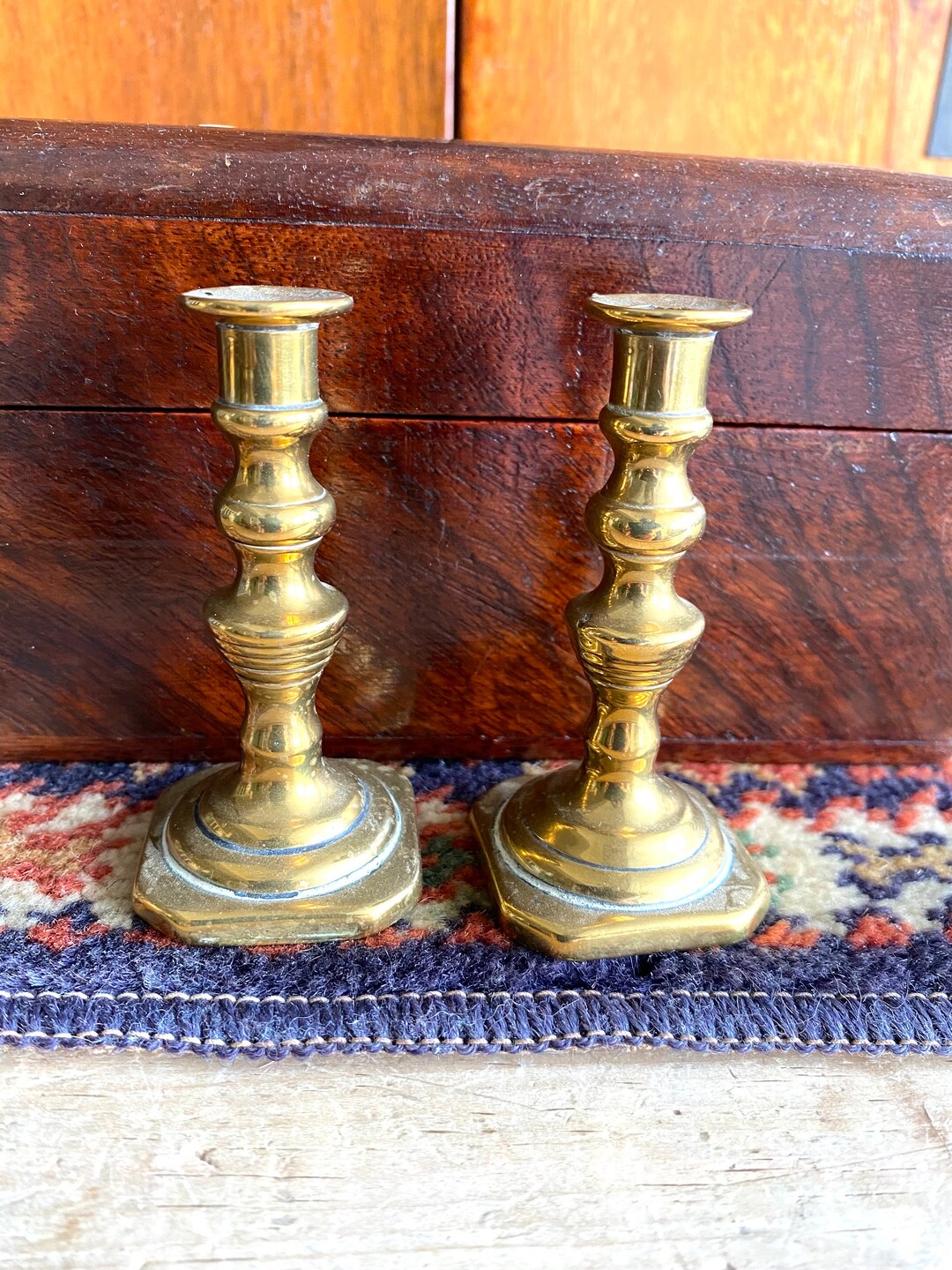 Mini Solid BRASS Beehive CANDLESTICKS Vintage Brass Candle Stick ...