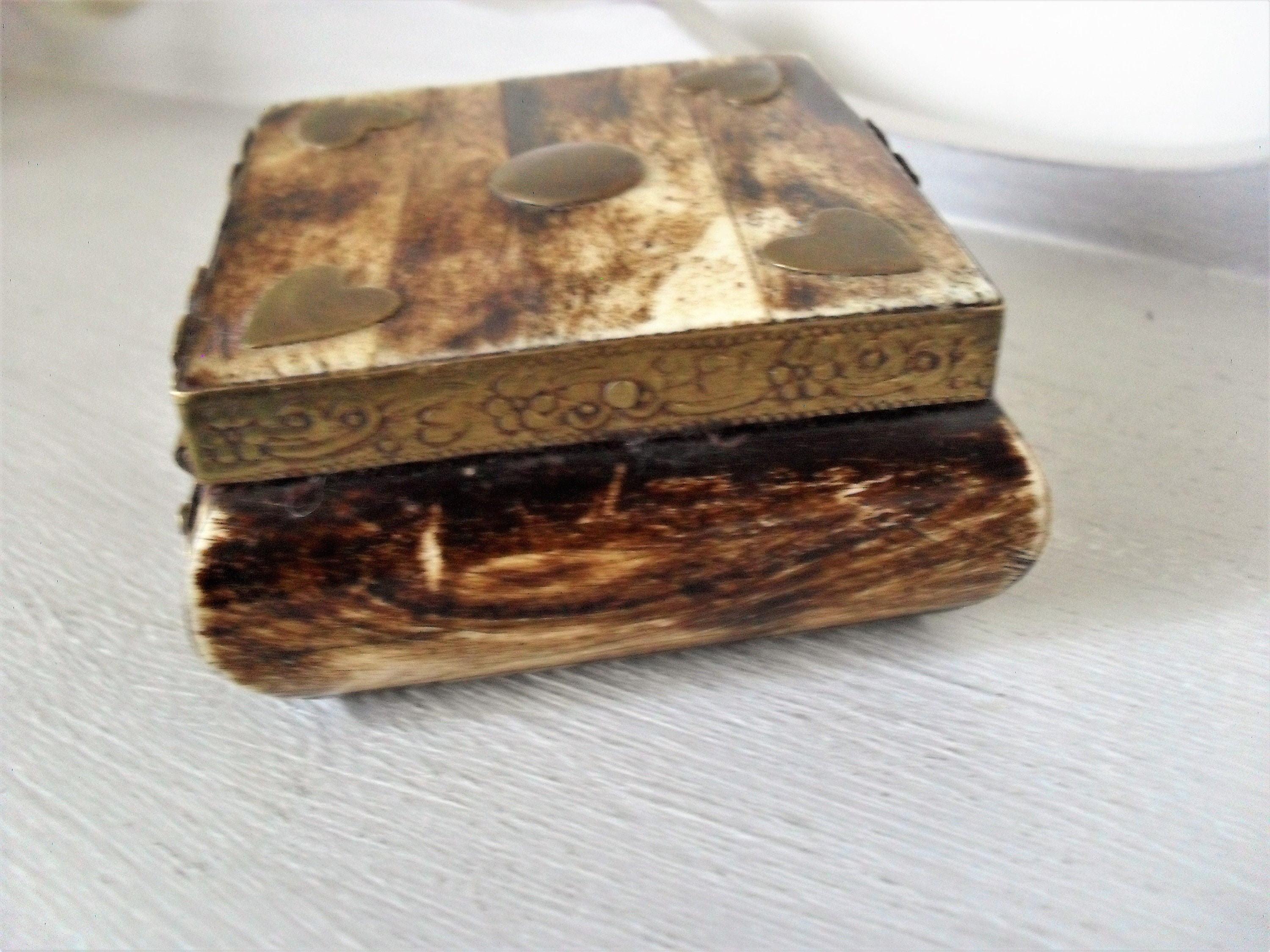 Vintage Brass & Bone Trinket Box Boho 70s Ring Box Jewelry Box - Etsy UK