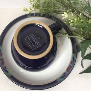 One DENBY Baroque CUP & SAUCER Set (now Discontinued) Handcrafted Art ...