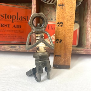 Sparky the SPARK PLUG MAN Praying Scrap Metal Art Spark Plug Sculpture ...