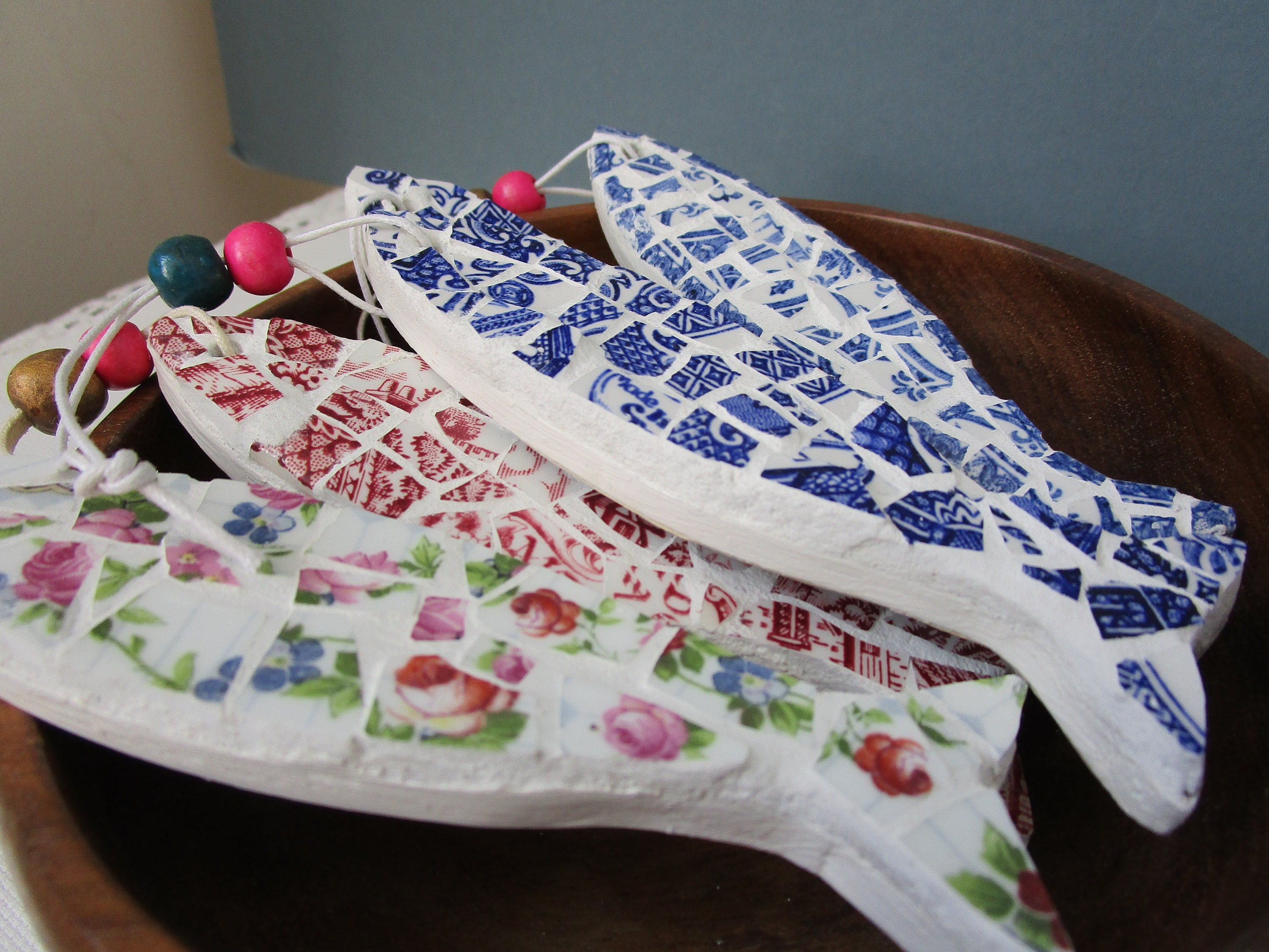 ONE Small MOSAIC FISH Handmade Beach Seaside Bathroom Decor | Etsy