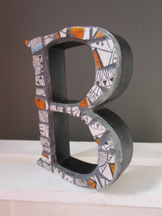 Mosaics MOSAIC Letter 'B' Mid Century Vintage China Kathie Winkle ...