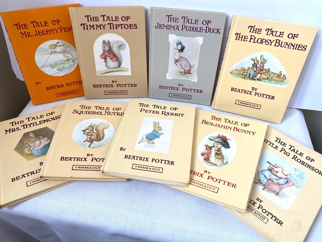 Vintage BEATRIX POTTER Books Hardback Children's Book NURSERY Decor ...