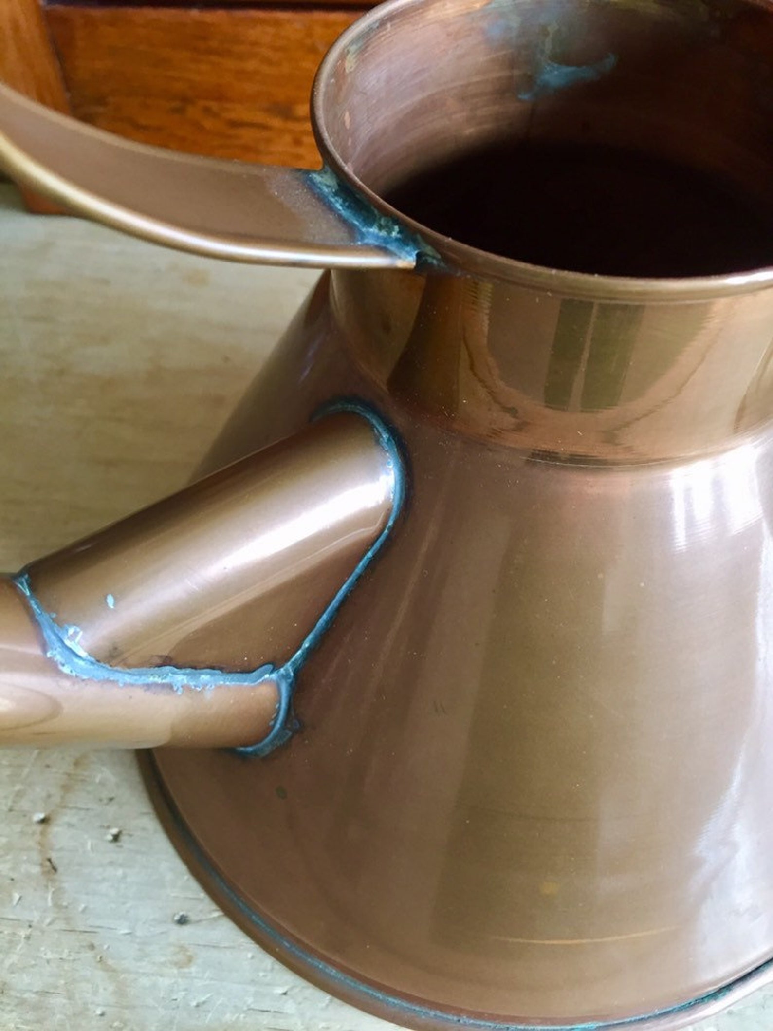 Antique Copper SHIP'S KETTLE Hand Made Copper Kettle Nautical / Coastal ...