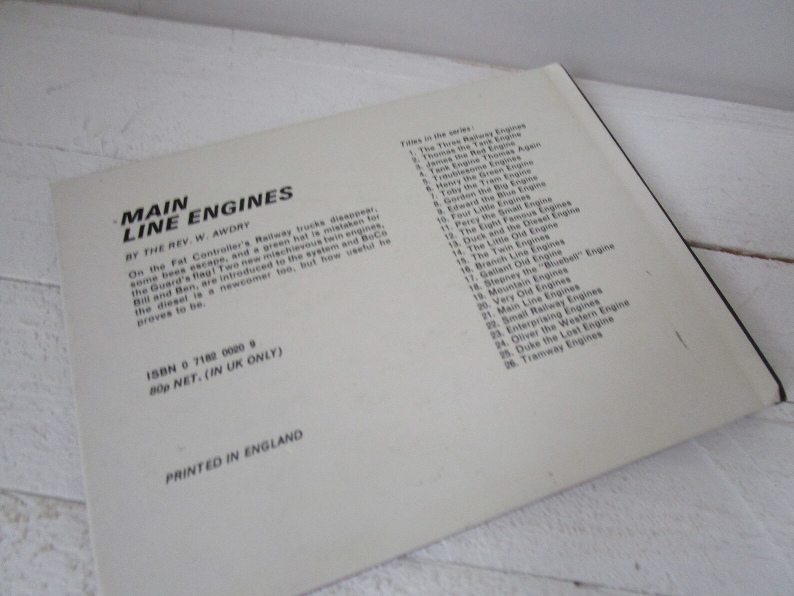 MAIN Line Engines No 21 70s Railway Series COLLECTABLE Retro | Etsy UK