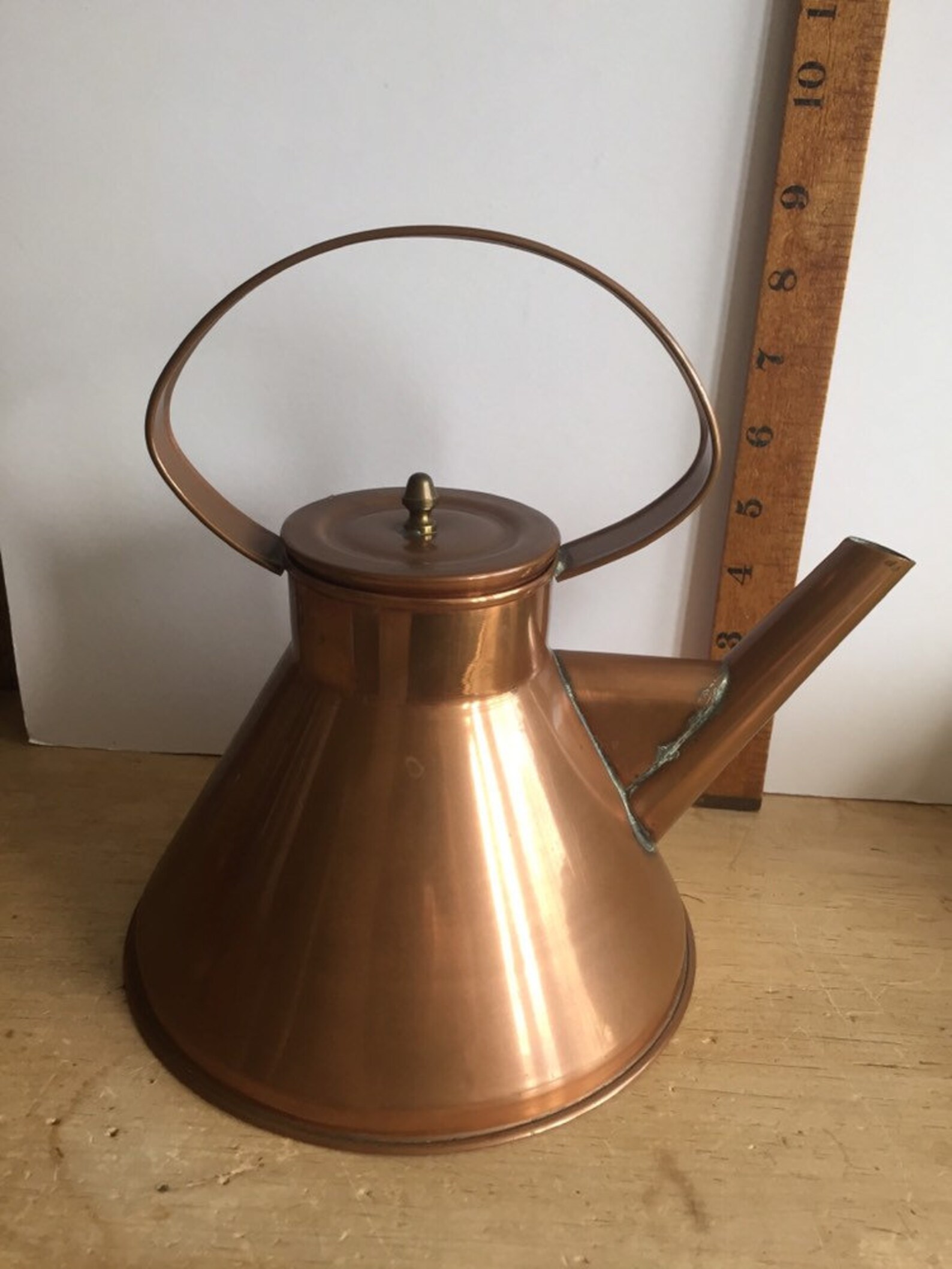 Antique Copper SHIP'S KETTLE Hand Made Copper Kettle Nautical / Coastal ...