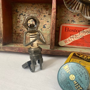 Sparky the SPARK PLUG MAN Praying Scrap Metal Art Spark Plug Sculpture ...