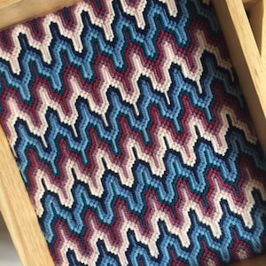 Completed BARGELLO Framed One of a Kind Textile Art Needlepoint ...