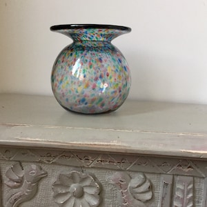 Signed COWDY Studio ART GLASS Posy Vase Vintage Glass Handmade ...