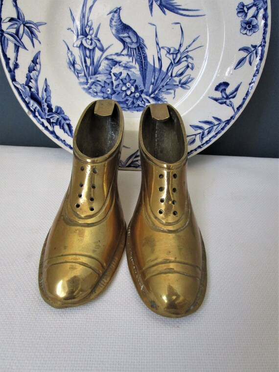 ONE Vintage Brass SHOE Ashtray VICTORIAN Shoe Brass Shoe | Etsy