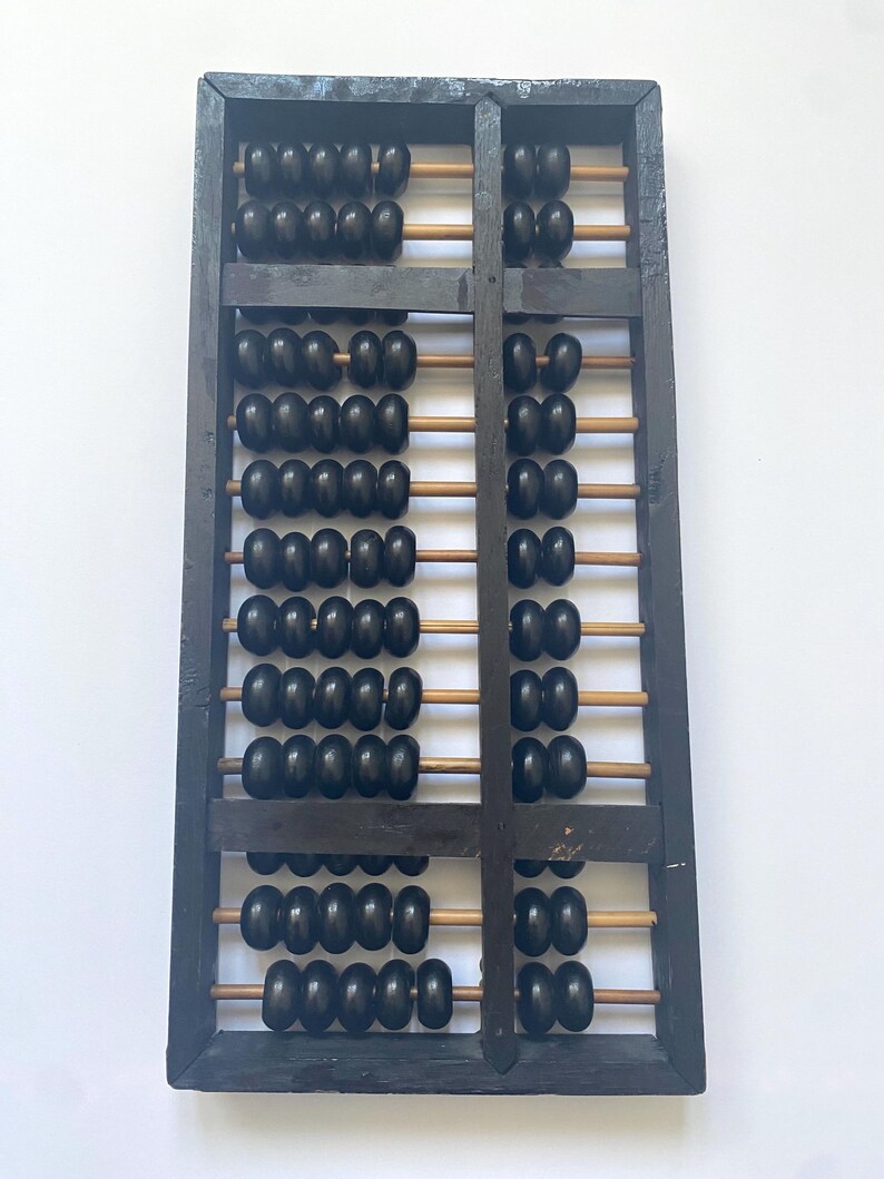 LARGE Vintage CHINESE Abacus Asian Counting Frame CHINOISERIE ...