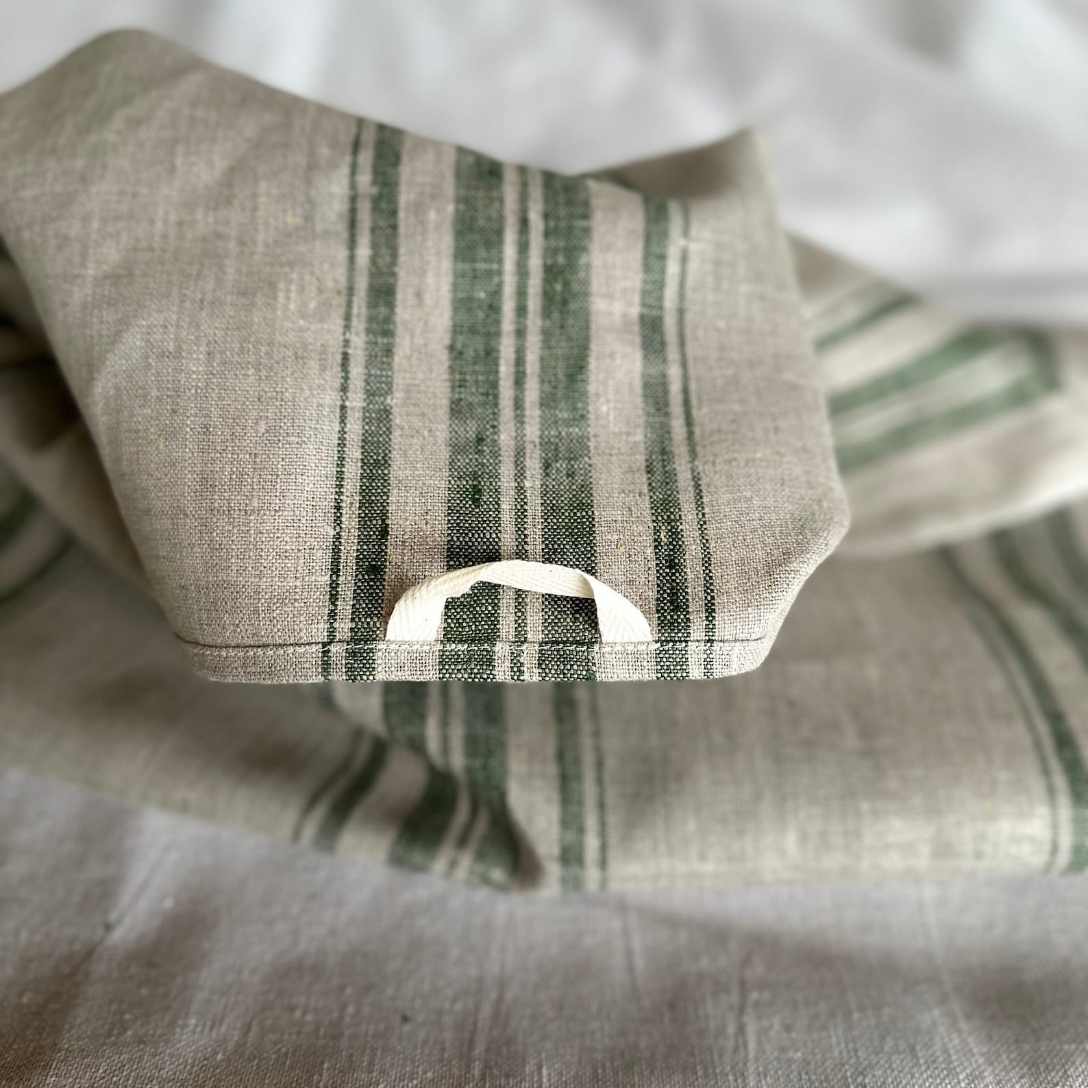 Rustic Cottage Striped Linen Tea Towel, French Style Dish Towel, Linen ...