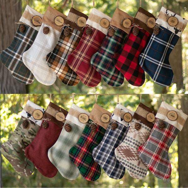 Plaid Stocking - Etsy
