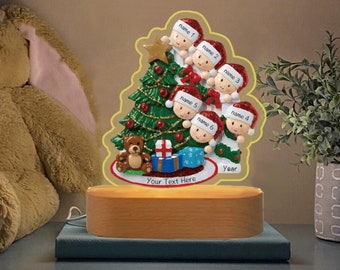 Christmas Family Tree Lamp - Etsy