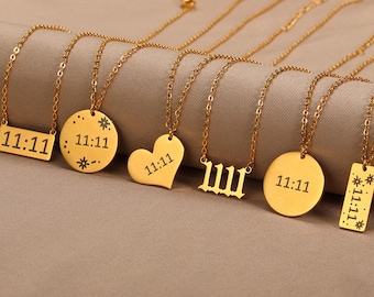 1111 Necklace Gold - Etsy