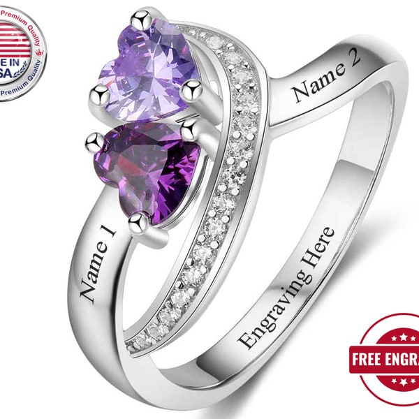 Mothers Ring 2 Stone - Etsy