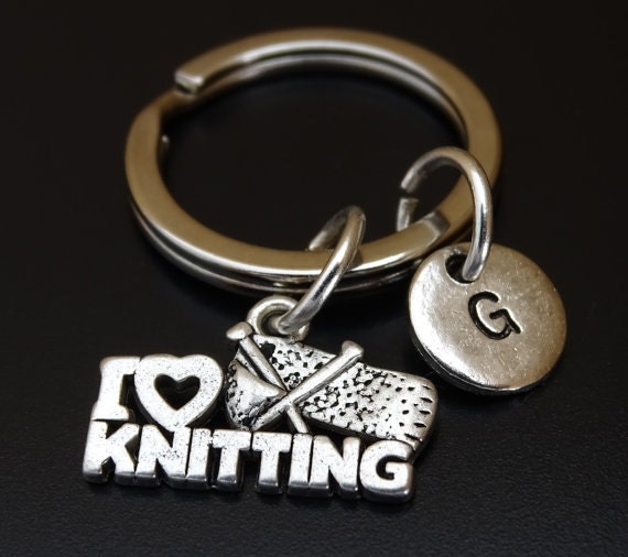 I Love Knitting Keychain I Love Knitting Key Chain I Love | Etsy