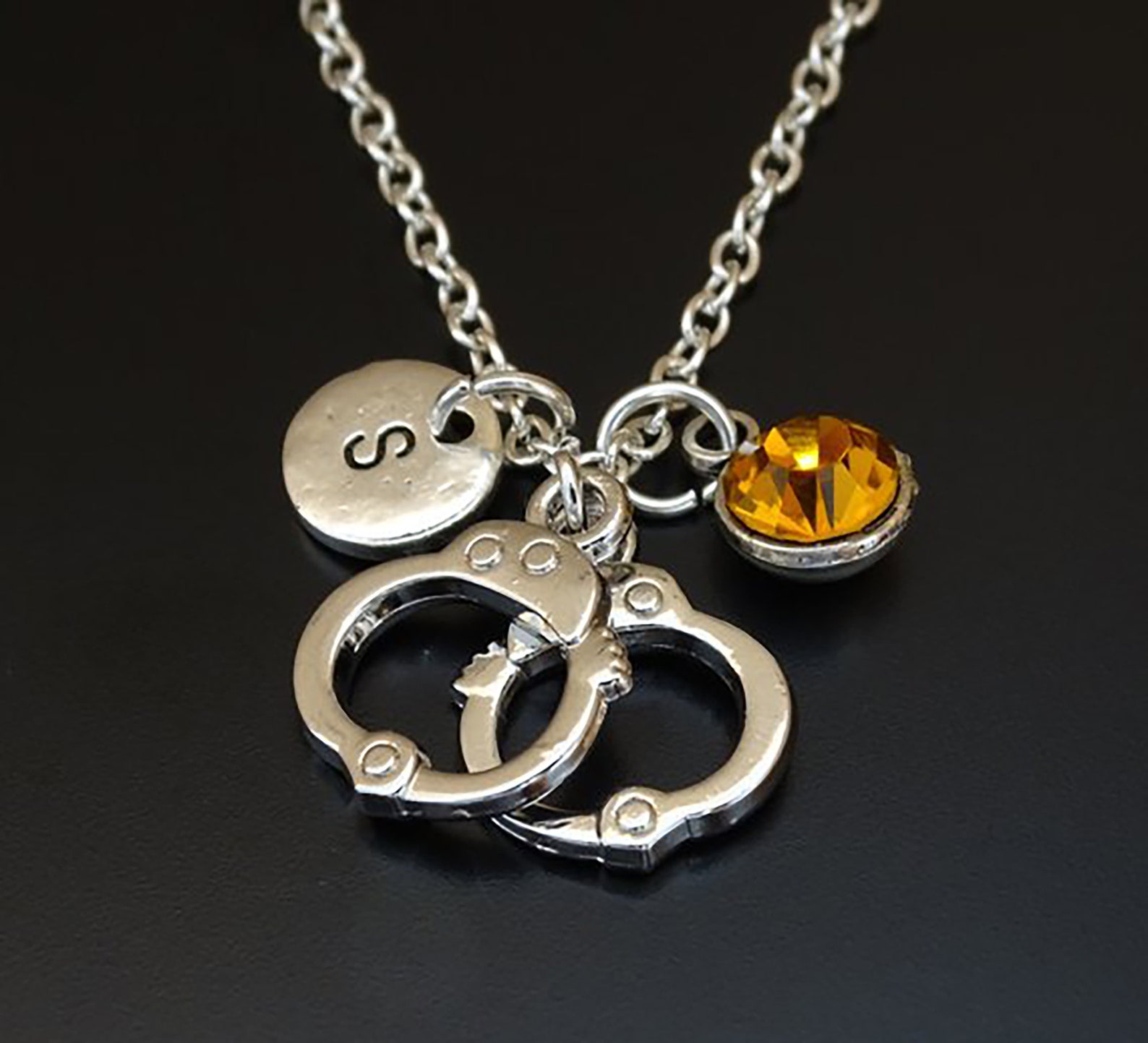 Handcuff Necklace Handcuff Charm Handcuff Pendant | Etsy