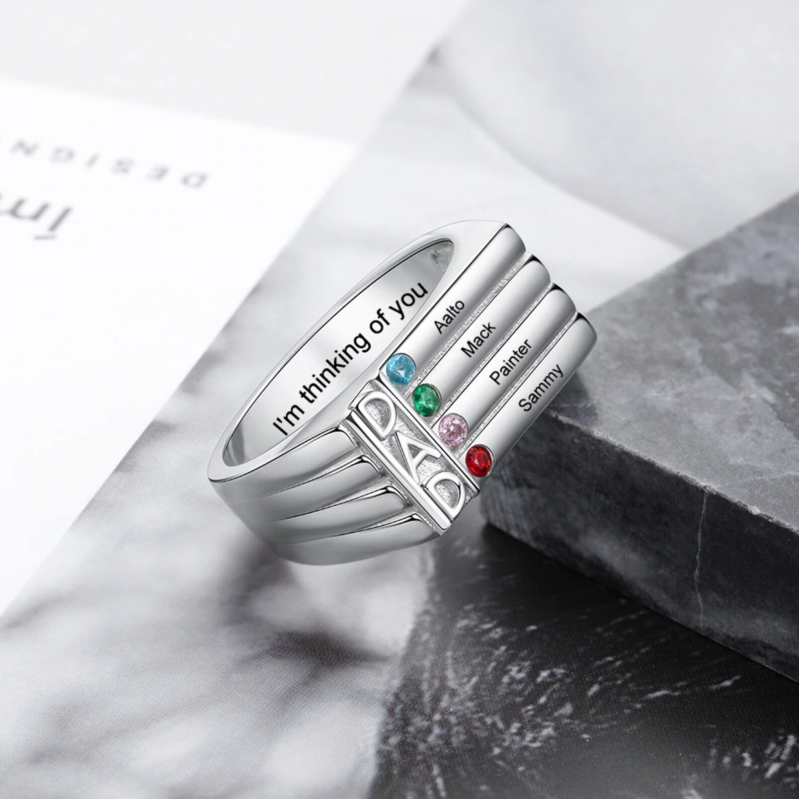 Father S Ring With Birthstones