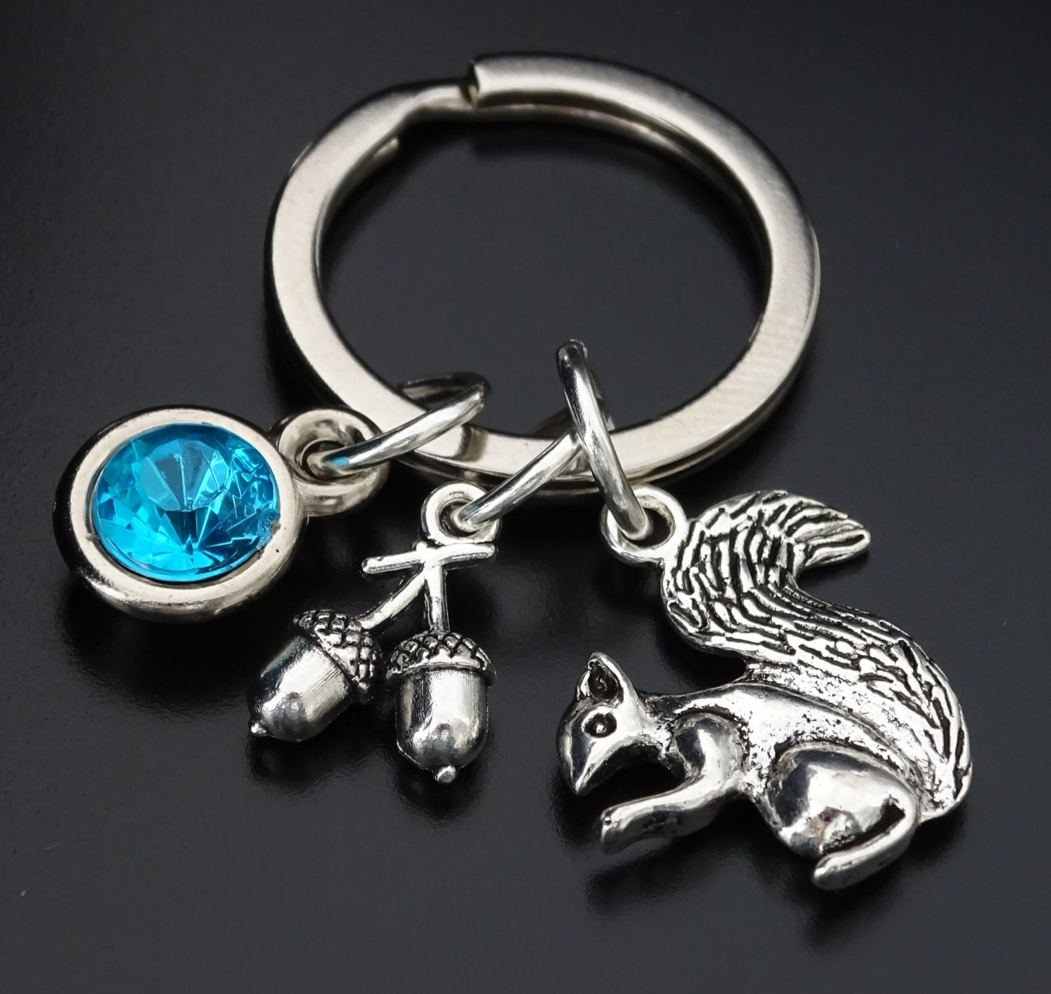 Squirrel Keychain Custom Keychain Custom Key Ring Squirrel | Etsy