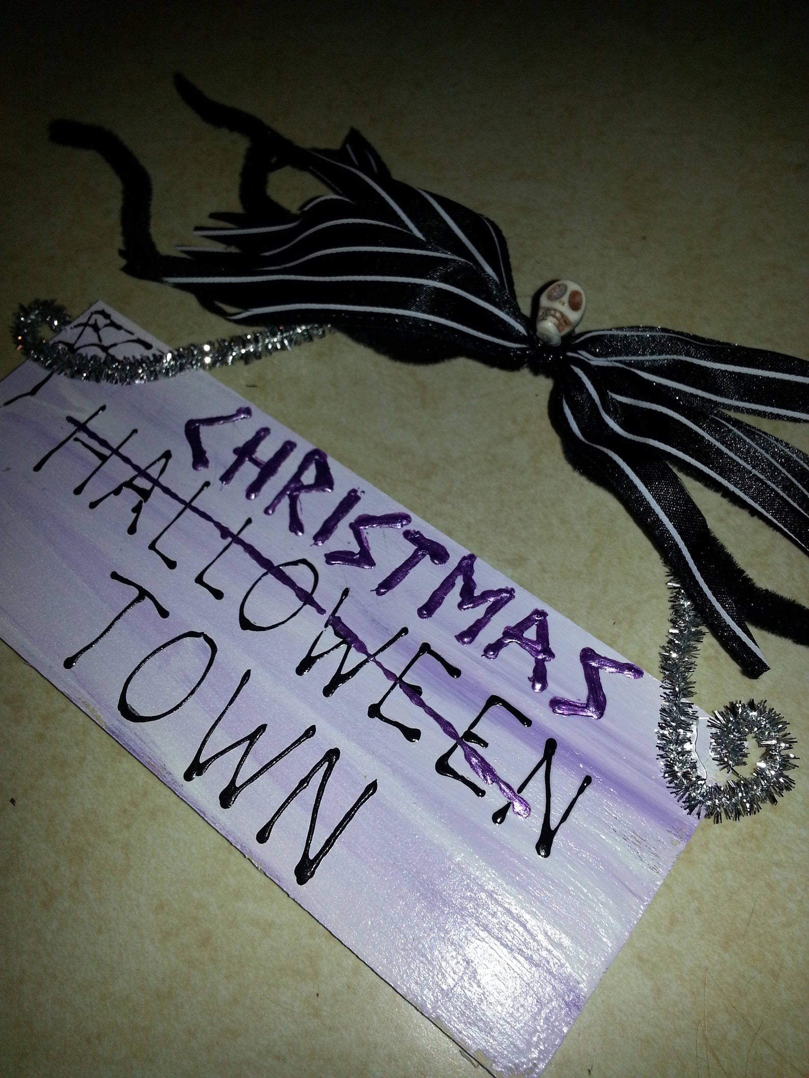 Nightmare Before Christmas Holiday Signs Wooden Plaque Tree - Etsy