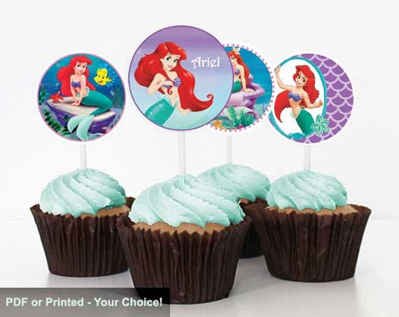 Paper & Party Supplies Little mermaid 2 inch stickers Little Mermaid ...