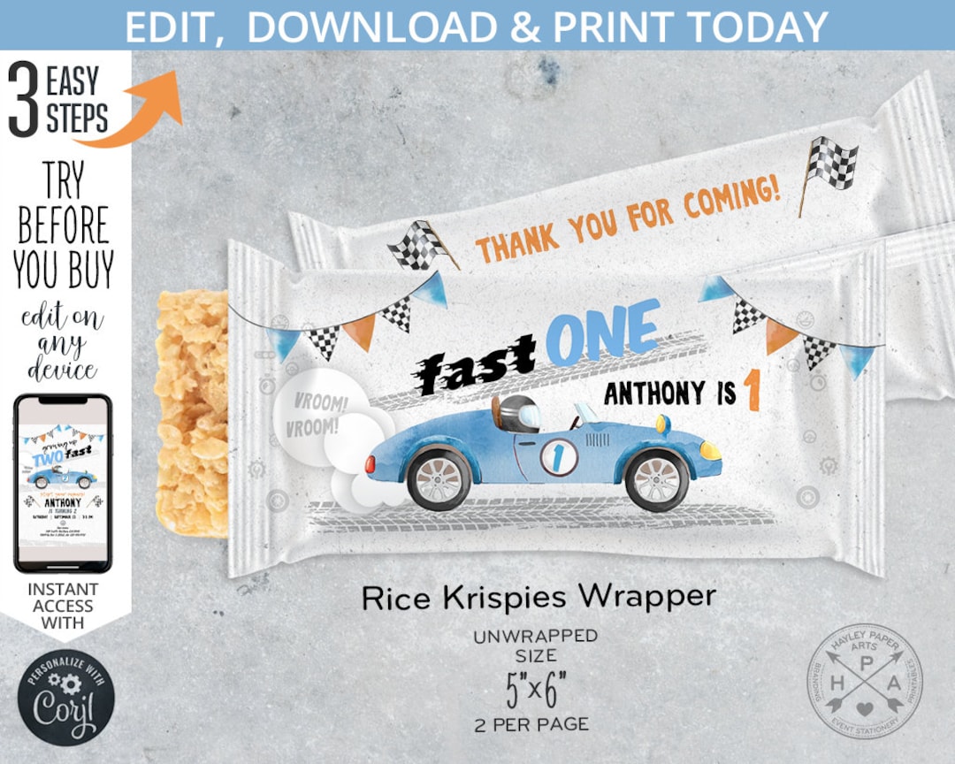 Fast One Vintage Race Car Rice Krispies Label, Sports Speed Racing ...