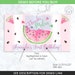 EDITABLE Watermelon Gable Gift Box Labels and Tags. Handle Favor ...