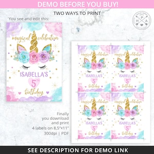 BUNDLE Unicorn Magical Chip and Juice Bag, Treat Bags, Hershey's Candy ...