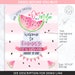 EDITABLE Watermelon Welcome Sign 1st First Birthday Party Poster 16x20 ...