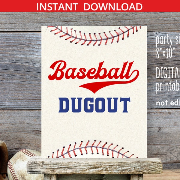 Baseball Dugout Sign - Etsy