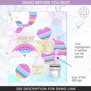 BUNDLE Pop It Fidget Toys Chips Bag Juice Bags Rice Krispies - Etsy