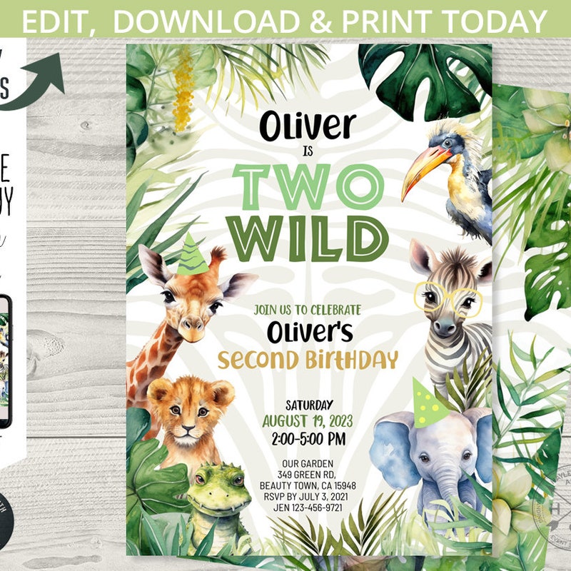 Wild Birthday Card - Etsy