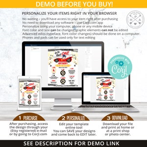 Race Car Fast ONE Stats Milestone 1st Birthday Sign. First Speed Racing ...