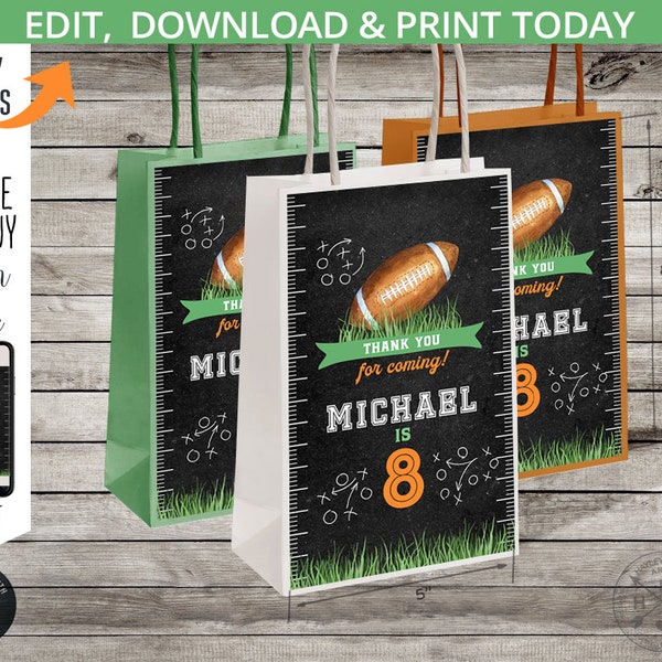 Football Paper Bags - Etsy