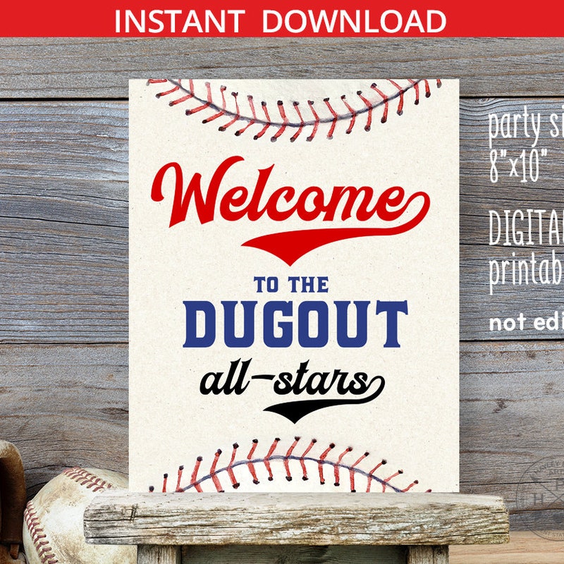 Baseball Dugout Sign - Etsy